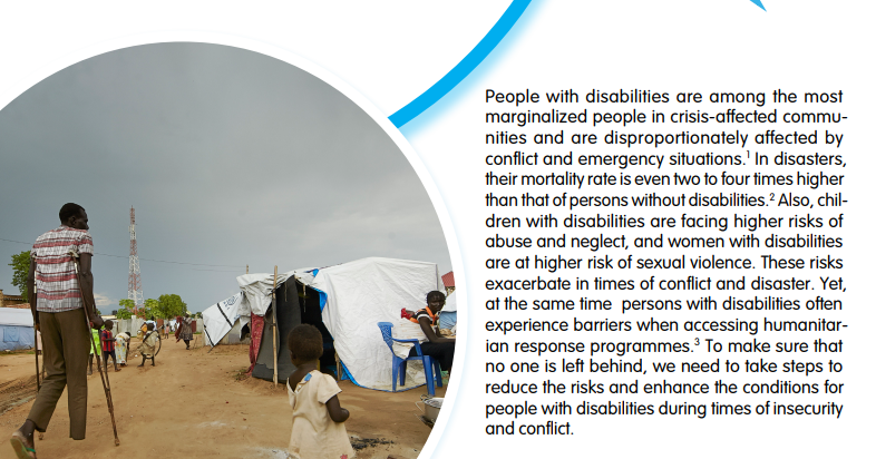 NEW Quick Guide: Towards Disability Inclusive Humanitarian Action ...