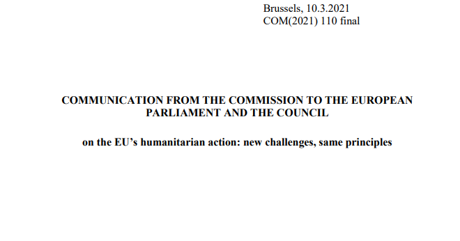 The EC communication on EU Humanitarian Aid is out! – News – VOICE